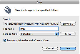 Scan using MP Navigator EX - MP280 / MP495 / MP499 (Mac OS X)