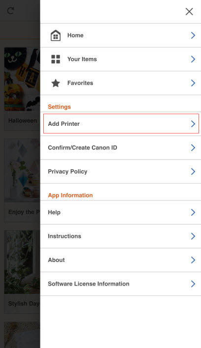 Information on the Canon Creative Park app - Android