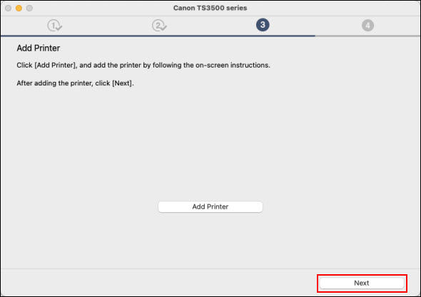PIXMA TS3500 Series Wireless Setup Using a USB Cable - macOS