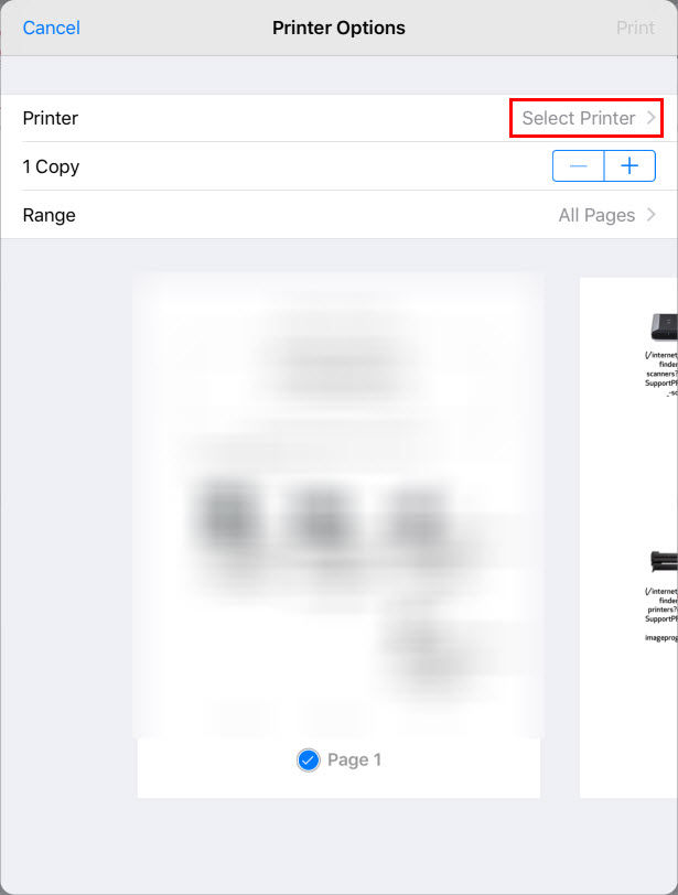 Print using AirPrint from your iOS device - iPhone or iPad