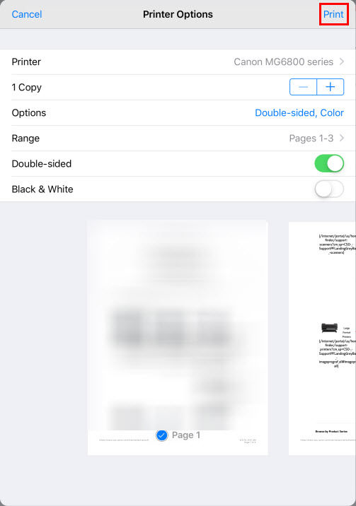 Print using AirPrint from your iOS device - iPhone or iPad