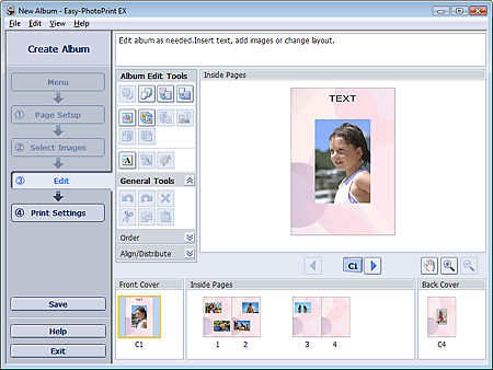 Creating an Album in Easy-PhotoPrint