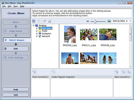 Creating an Album in Easy-PhotoPrint