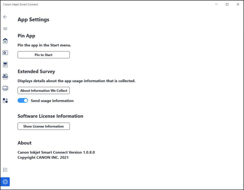 Canon PRINT (Windows) - App Settings and Learning More About the Printer