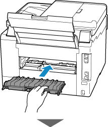 Removing Jammed Paper from the Rear Side of the Printer - GX6020