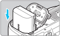 Installing and removing the battery on the EOS 5D Mark IV