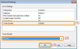 Adjust [Toner Density] in the printer driver to a lighter setting ...