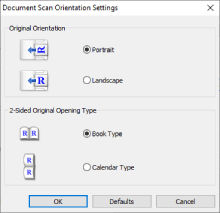 Setting the File Format and Original Orientation for Scanning (MF Scan ...