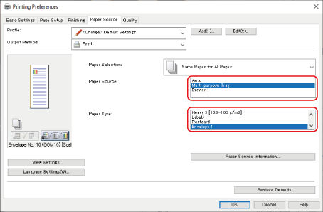 Printing on Envelopes - MF750 Series