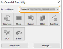 Setting the File Format and Original Orientation for Scanning (MF Scan Utility) - imageCLASS ...