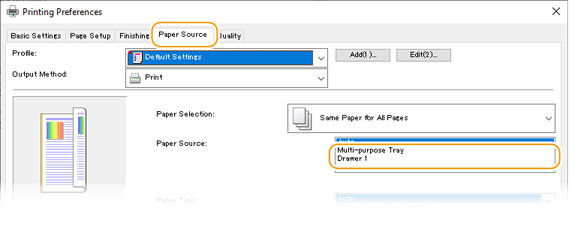 Printing on Preprinted Paper with a Logo - MF640 and MF740 Series