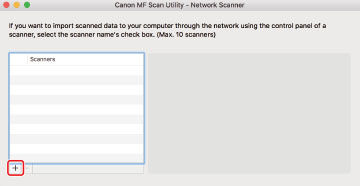 Registering an MF Scan Utility Compatible Scanner (Mac) - imageCLASS ...