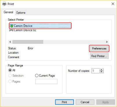 Printing on envelopes on a Windows computer - MF640 and MF740 Series
