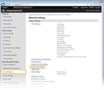 Configuring E-Mail/I-Fax Communication Settings (MF400 series)