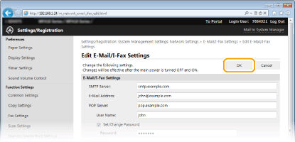 Configuring E-Mail/I-Fax Communication Settings (MF400 series)