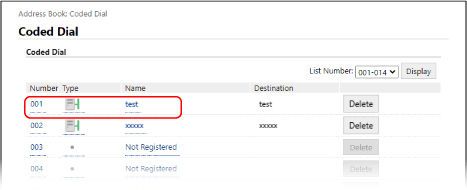 Editing the Address Book from a Computer (Remote UI) - imageCLASS X MF1333C