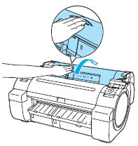Follow these steps to load rolls in the iPF670/iPF670E/iPF770 printer.
