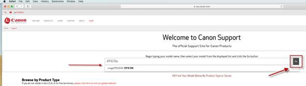 How to configure an imagePROGRAF iPF670E connected to a Mac