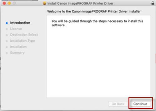 How to configure an imagePROGRAF iPF670E connected to a Mac