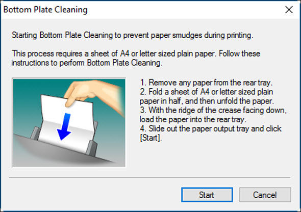 Perform a Bottom Plate Cleaning from a Windows PC - G1230