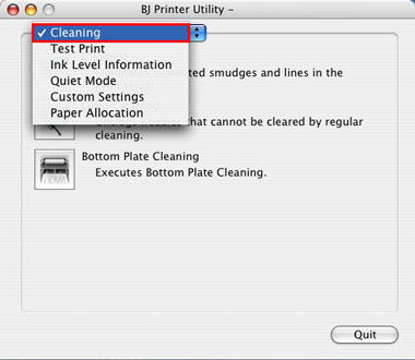 Perform Bottom Plate Cleaning (Mac OSX) - iP2700 / iP2702