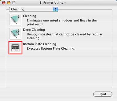 Perform Bottom Plate Cleaning (Mac OSX) - iP2700 / iP2702