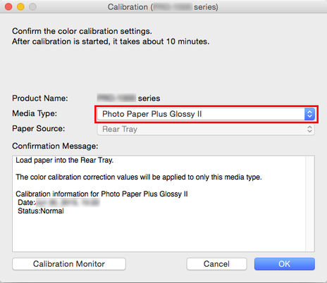 Performing Color Calibration from Quick Utility Toolbox (Mac)