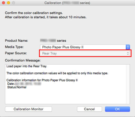 Performing Color Calibration from Quick Utility Toolbox (Mac)