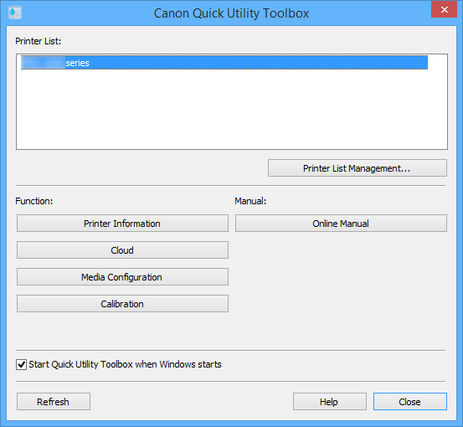Performing Color Calibration from Quick Utility Toolbox (Windows)