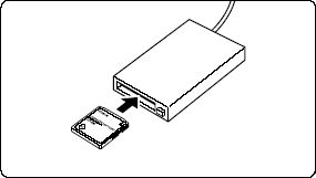 How to download images using a CompactFlash card reader.