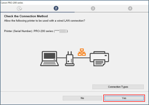 PIXMA PRO-200 Ethernet Setup - Windows