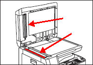 Cleaning the ADF Scanning Area -ICMF 6500