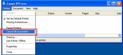 How to clear print job from the driver Windows