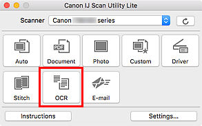 Scanning Documents for Text Editing (OCR) (Mac) - TS6320