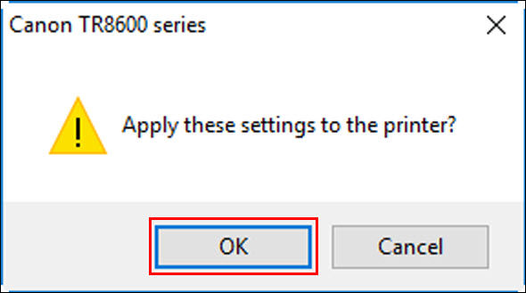 Aligning the Print Head Manually from a Windows PC - TR8620
