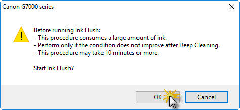Cleaning the Print Head from a Windows PC - G7020
