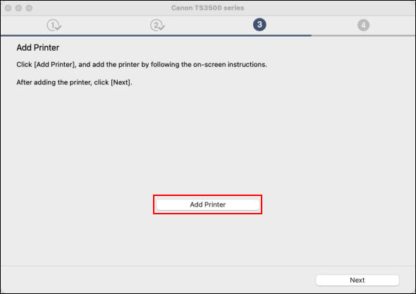 PIXMA TS3500 Series Wireless Setup Using a USB Cable - macOS