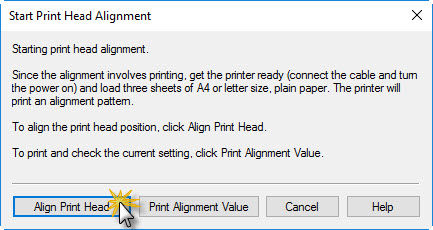 Manually Aligning the Print Head from a Windows PC - MX490 / MX492