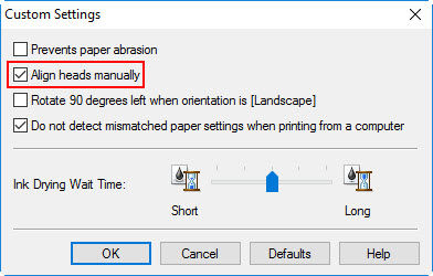 Aligning the Print Head Manually from a Windows PC - TR7520