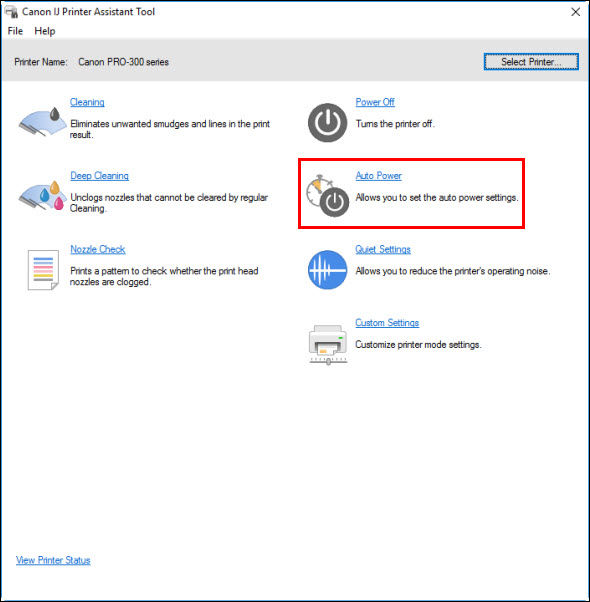 Adjust Auto Power Settings from a Windows PC - PRO-300