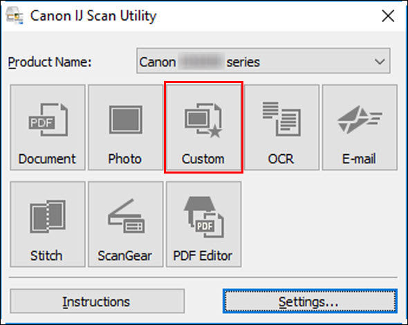 IJ Scan Utility (Windows) - Scanning with Favorite Settings - GX6020