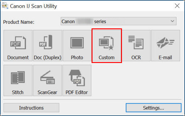 IJ Scan Utility (Windows) - Scanning with Favorite Settings - GX7020