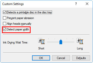 How to Enable or Disable Paper Width Detection - PRO 10 / PRO-100 (Windows)