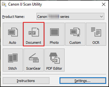 IJ Scan Utility (Windows) - PDF Editor