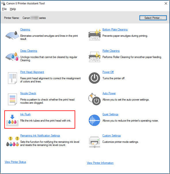 Cleaning the Print Head from a Windows PC - G2260 / G3260