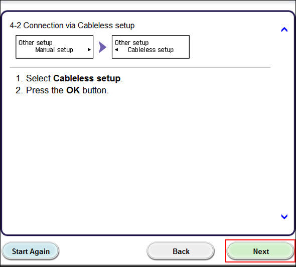 Cableless Setup from a Windows PC - MX472 / MX479