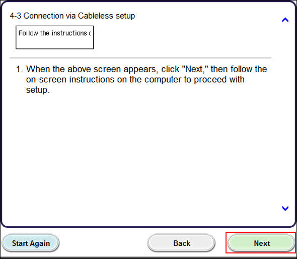 Cableless Setup from a Windows PC - MX472 / MX479