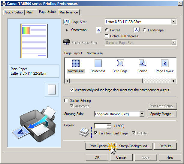 How Do I Print With Only the Black or Color Inks? - TR8620 / TR8620a ...