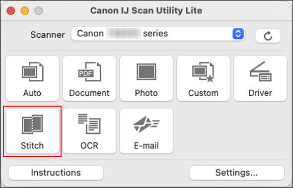 IJ Scan Utility Lite (macOS) - Scanning Originals Larger than the ...