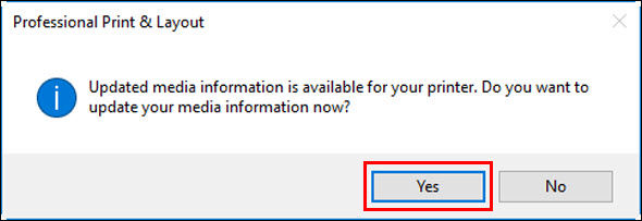 Professional Print & Layout - Add/Update Media Information (Windows)
